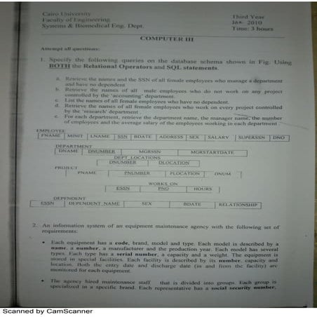 Database final exams | PDF