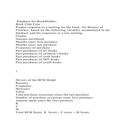 Database for BookBinders Book Club CasePredict response to .docx