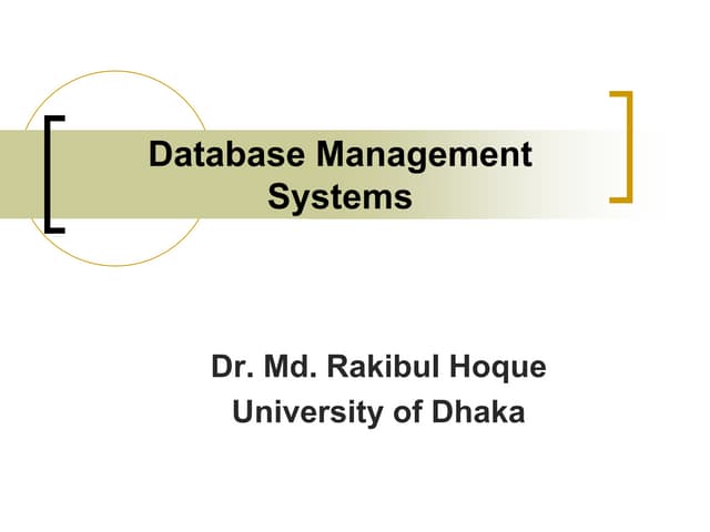 Database Lecture 1ppt Databases Computer Software And Applications