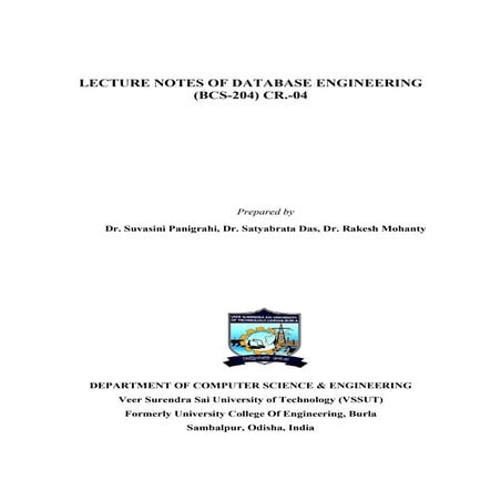 Database Lecture Notes Pdf 