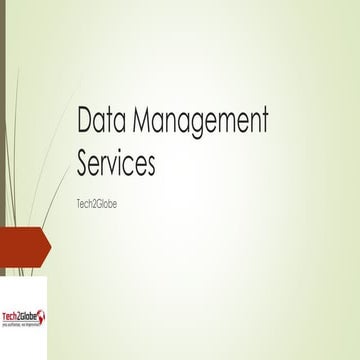 Database management services - Tech2globe | PPTX