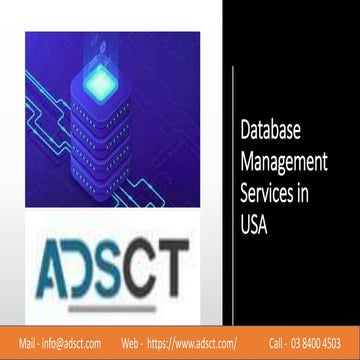 Database Management Services in USA | PPT