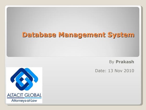 Database assignment | PPT