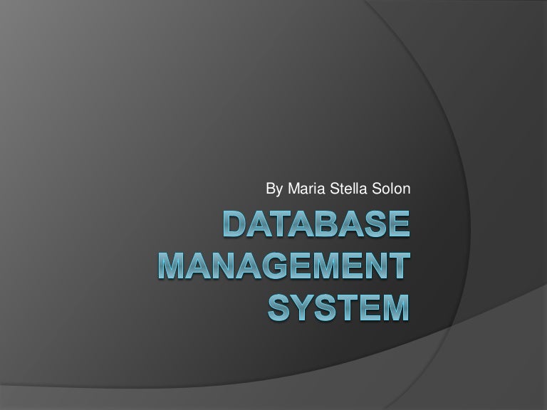 Database management system - gulfbanks