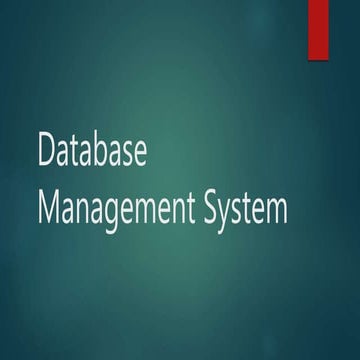 Database management system | PPTX
