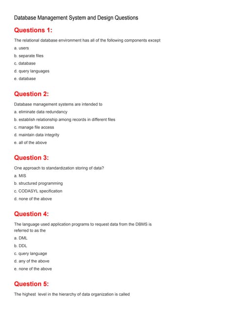 Fundamentals Of Database Systems Questions And Answers 