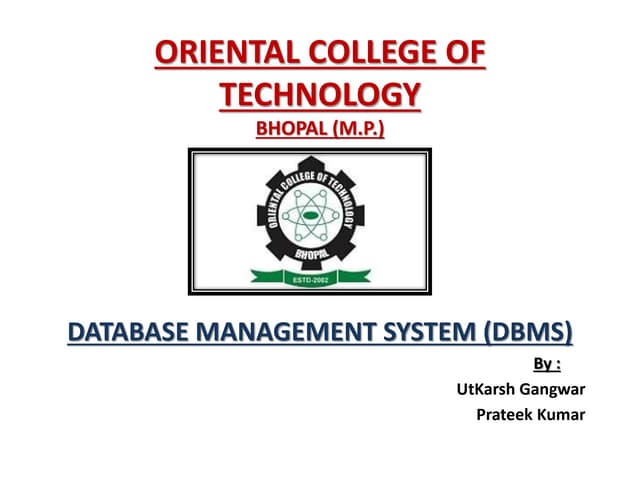 Database Management System Dbms Pptx Databases Computer 0772