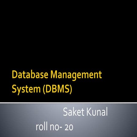 Database Management System Dbms Pptx Databases Computer Software And Applications
