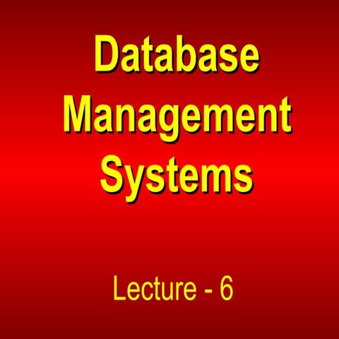 Database Management Systems Cs403 Power Point Slides Lecture 06 Ppt