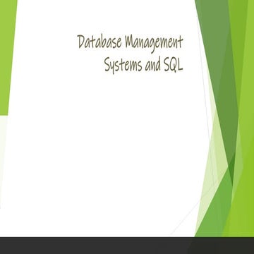 Database Management Systems And Sql Server Pptx