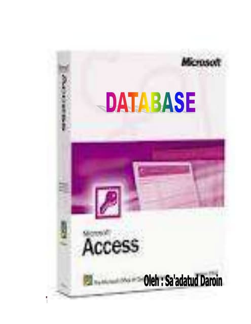 Database ms. access siiesde | DOCX Database ms. access siiesde | DOCX