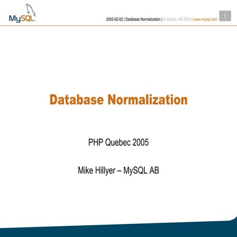 Database normalisation | PPT