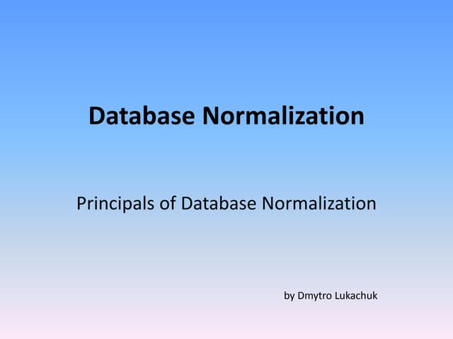 Normalization in SQL | Edureka | PDF
