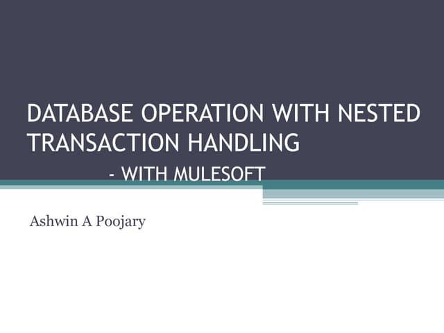 Database Operation With Nested Transaction Handling Ppt 9680