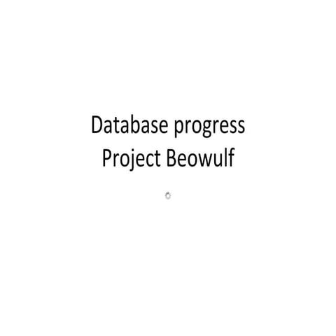 Database Progress Ppt