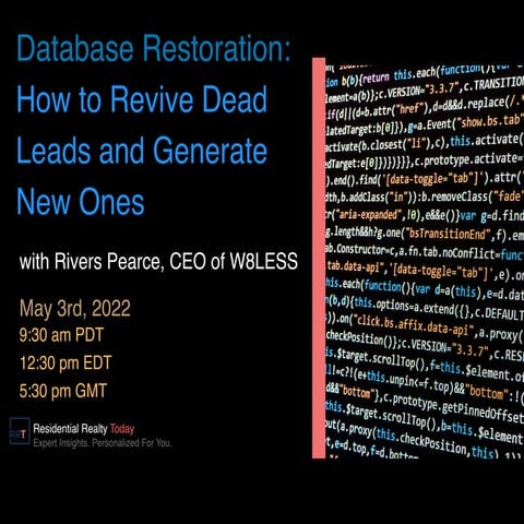 Database Restoration: How to Revive Dead Leads and Generate New Ones.pdf
