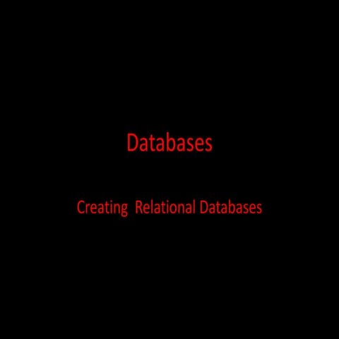 Basic Relational Databases | PPTX
