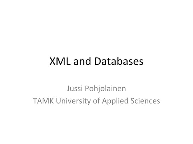 Xml Databases Ppt 9466