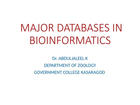 European molecular biology laboratory (EMBL) | PPT