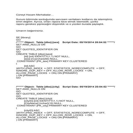 Database scripts | RTF