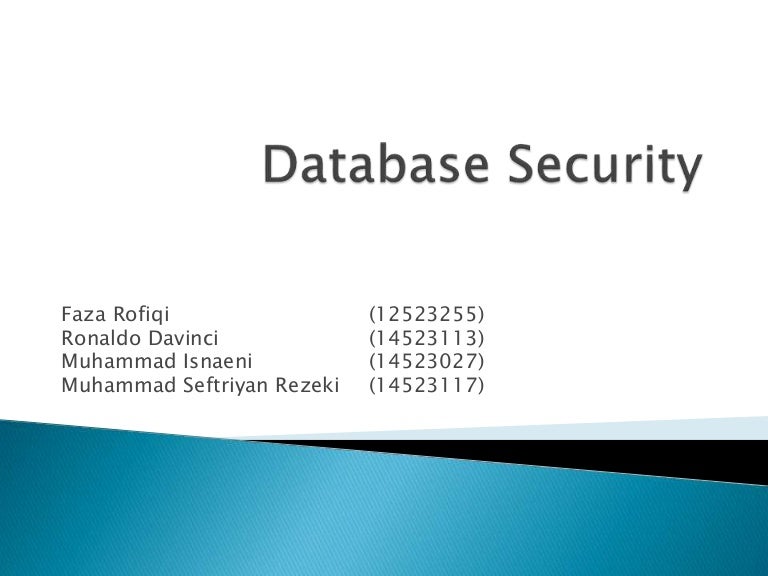 Database security (ppt) Database security (ppt)