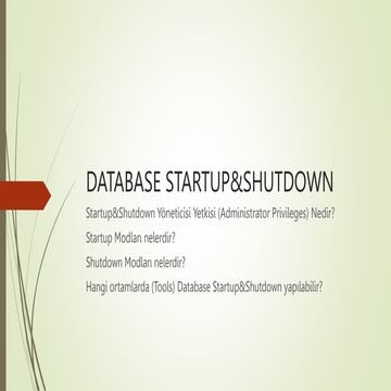 DatabaseStartup&Shutdownshutdownshıtdown.pptx