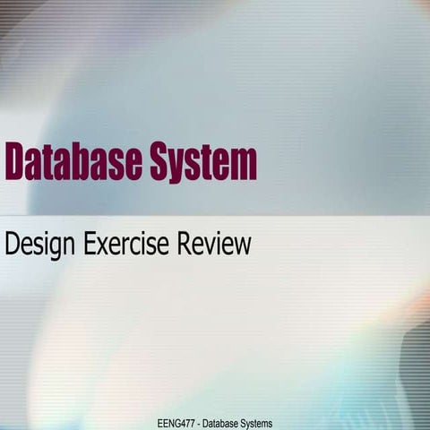 Database Systemrrrrrrr Design Review.ppt