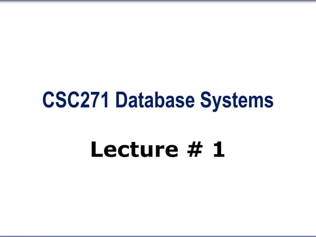 Database Systems Chapter 1 Ppt