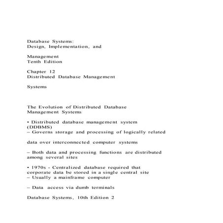 Database Systemsdesign Implementation And Management Pdf