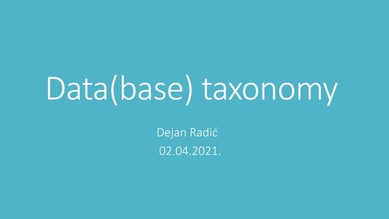 Introduction to persistency and Berkeley DB | PPT