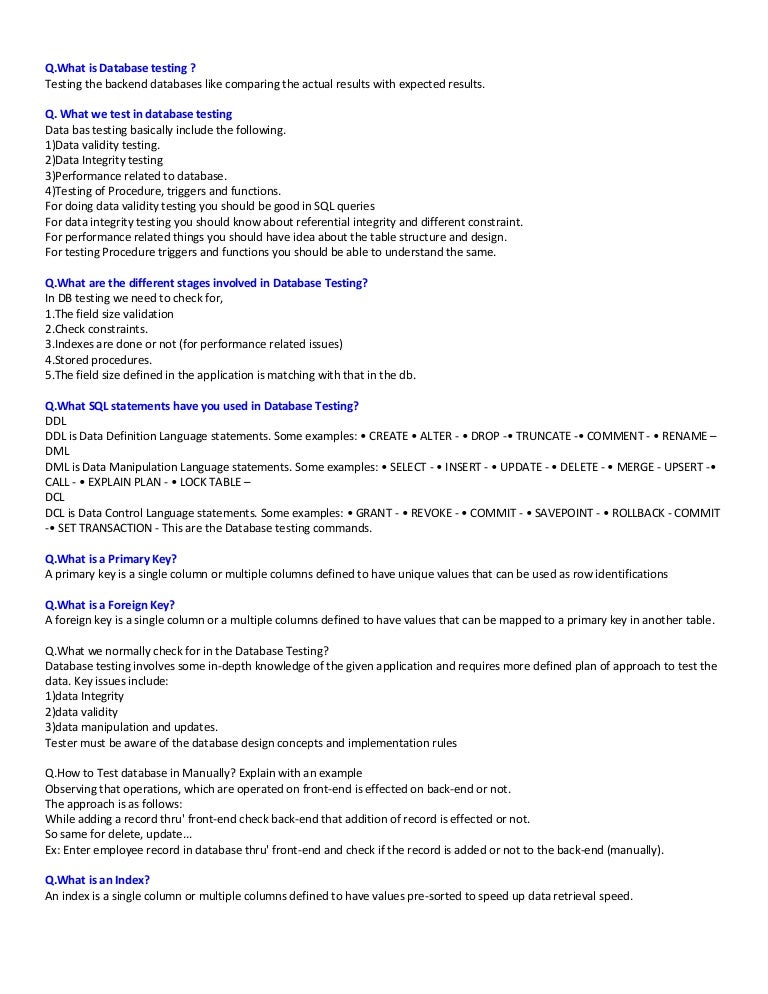 Database Testing