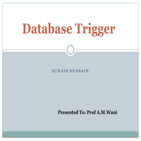 Database Trigger Ppt 1732