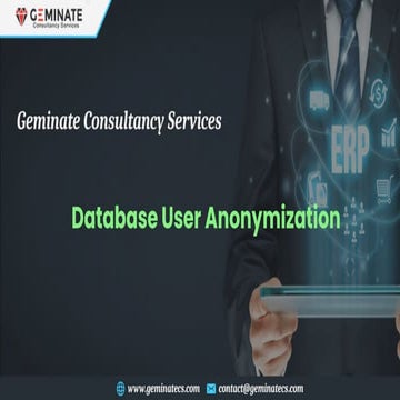 Database User Anonymization Ppt 