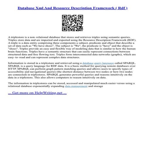 Database Xml And Resource Description Framework Rdf Pdf