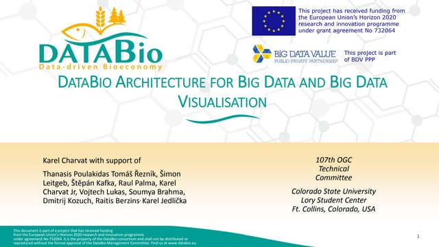 Databio Architecture For Big Data And Big Data Visualisation Ppt