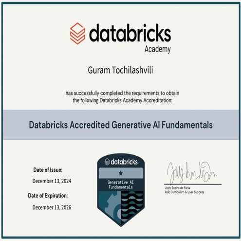Databricks Accredited Generative AI Fundamentals | PPT