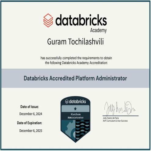 Databricks Accredited Platform Administrator | PDF