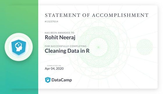 DataCamp_StatementOfAccomplishment_Introduction to SQL | PPT