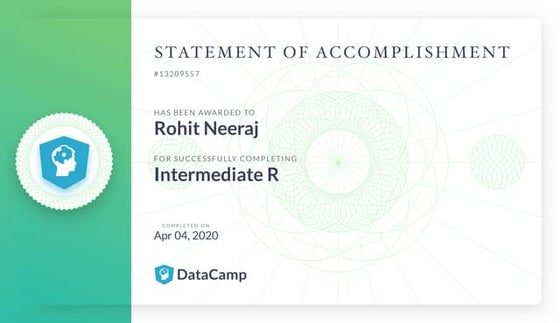DataCamp_StatementOfAccomplishment_Introduction to SQL | PPT