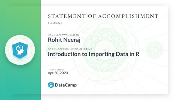 DataCamp_StatementOfAccomplishment_Introduction to SQL | PPT