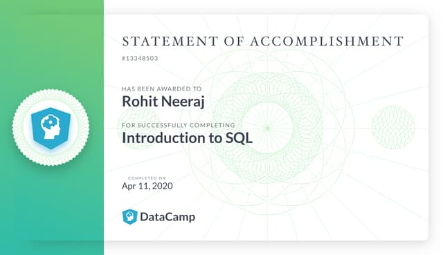 DataCamp_StatementOfAccomplishment_Intermediate R | PDF