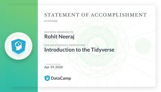 DataCamp_StatementOfAccomplishment_Introduction to SQL | PPT