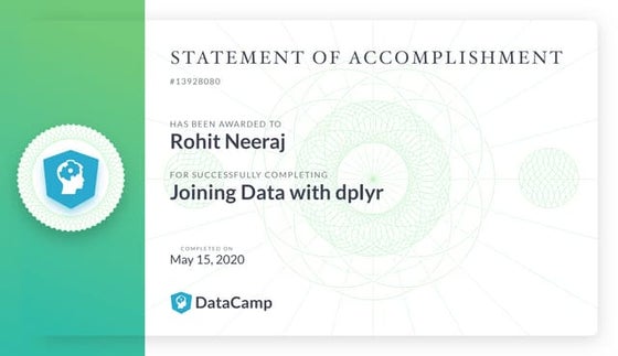 DataCamp_StatementOfAccomplishment_Introduction to SQL | PPT