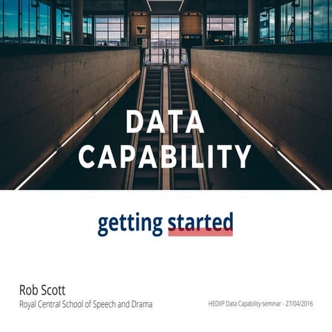 HE Data capability - Getting Started | PDF