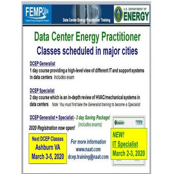 Data center energy practitioner (dcep) certification training 2020 | PPT