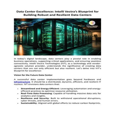 Data Center Excellence-Intelli Vectras Blueprint for Building Robust and Resilient Data Centers.pdf