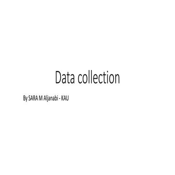 Data collection | PPT