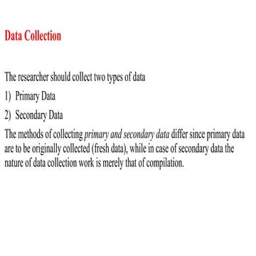 Data Collection for research related topic | PPT