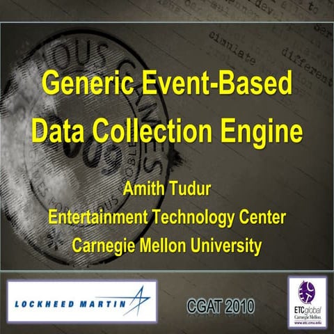 Generic Event Based Data Collection For Serious Games Ppt 9123