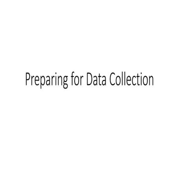 Data collection preparation practice | PDF